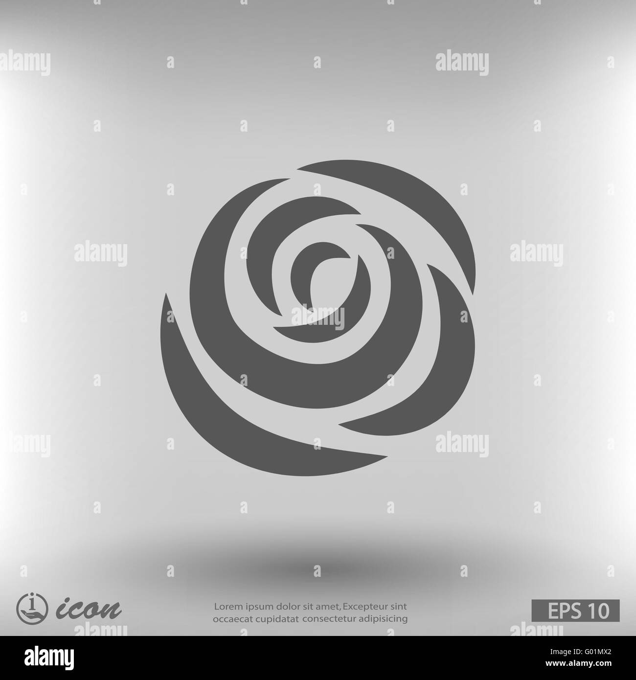 Piktogramm der rose Stock-Vektorgrafik - Alamy