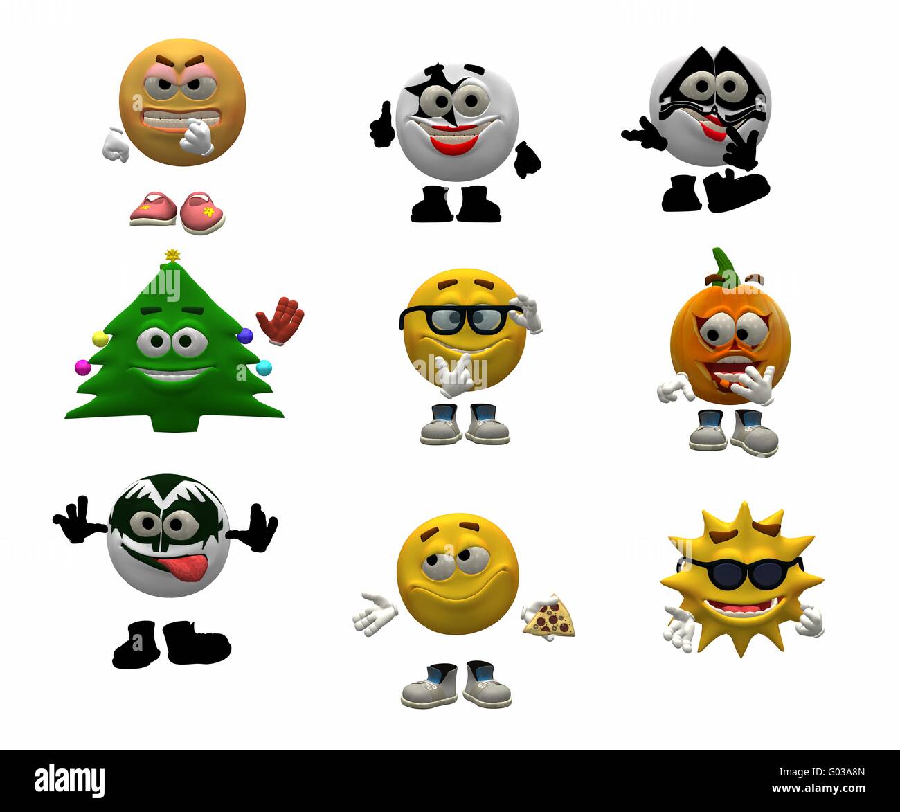 Smileys characters faces cartoon -Fotos und -Bildmaterial in hoher ...