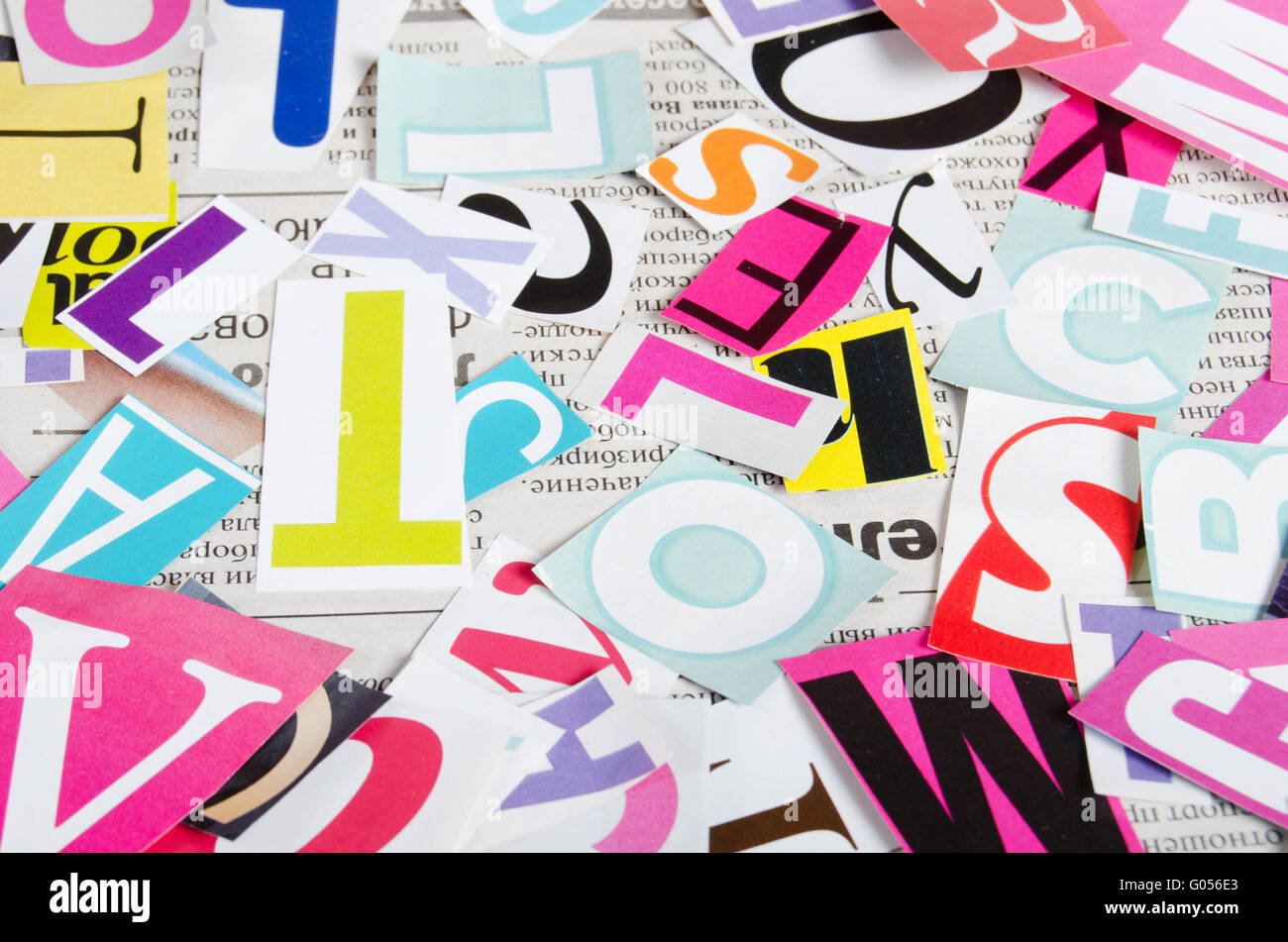 Newspaper Collage Design Stockfotos und -bilder Kaufen - Alamy