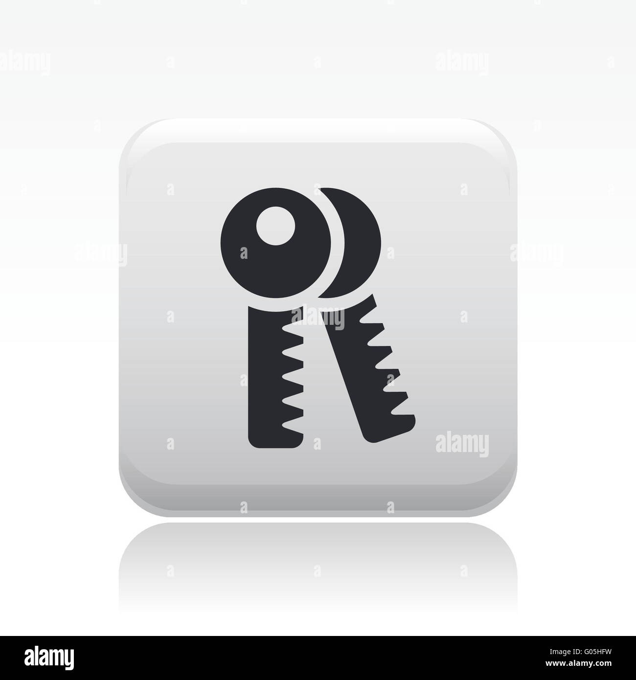 Vektor-Illustration der einzelnen Tasten-Symbol Stockfotografie - Alamy