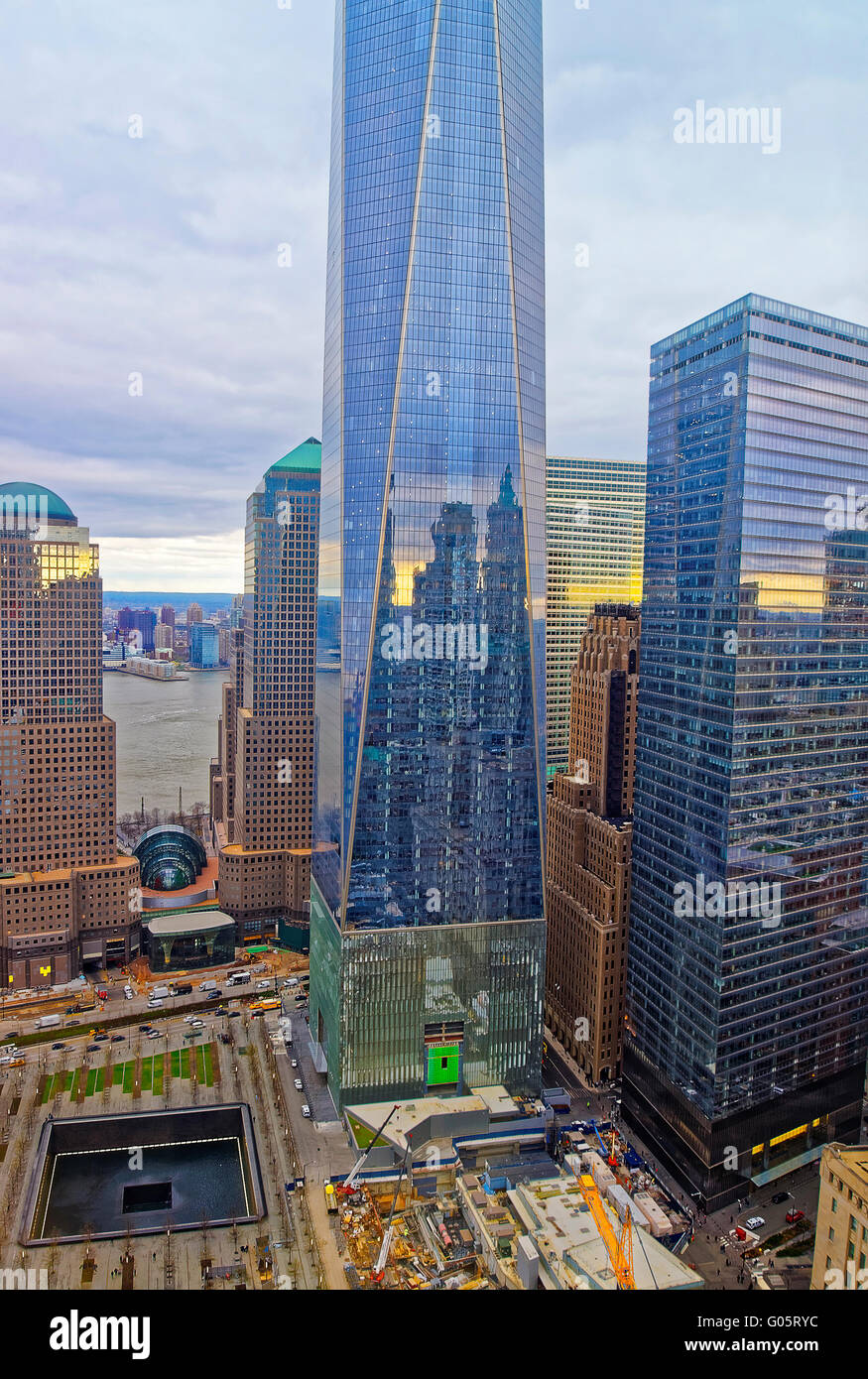 NEW YORK, USA - 24. April 2015: Luftbild auf National September 11 ...