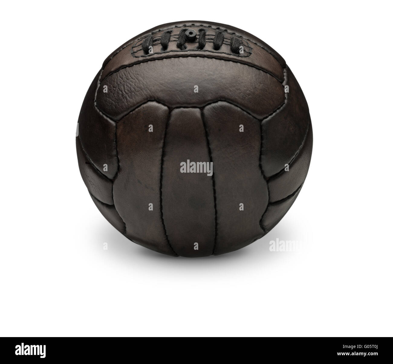 Vintage brown football soccer ball Stockfotos und -bilder Kaufen - Alamy
