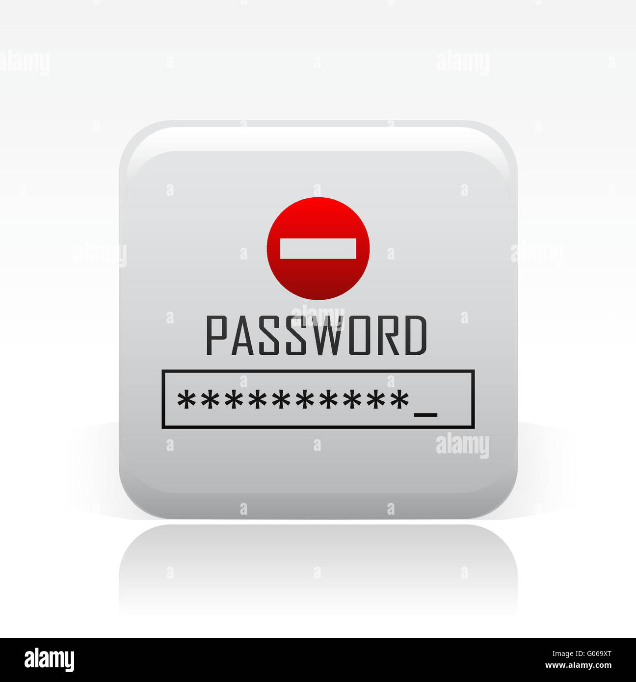 Vektor-Illustration der einzelnen Passwort-Symbol Stockfotografie - Alamy