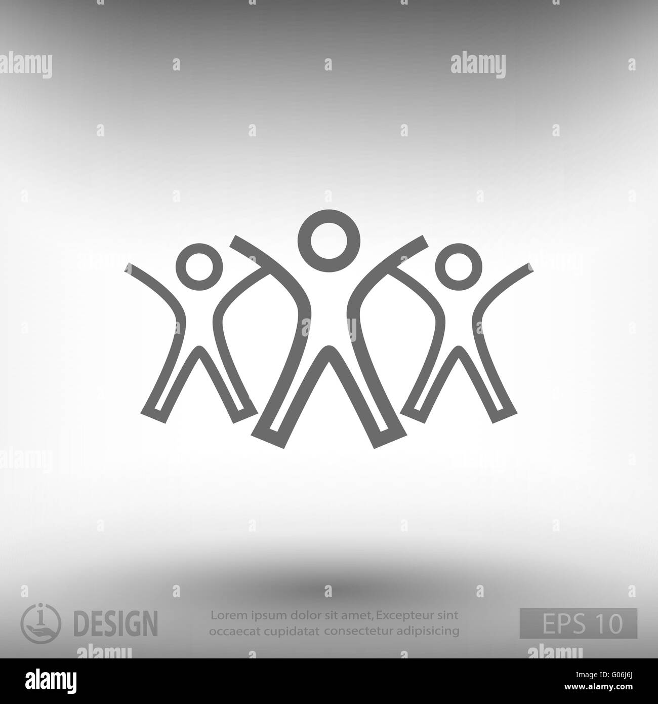 Teamwork Meeting Pictogram Icon Vector Stockfotos & Teamwork Meeting ...