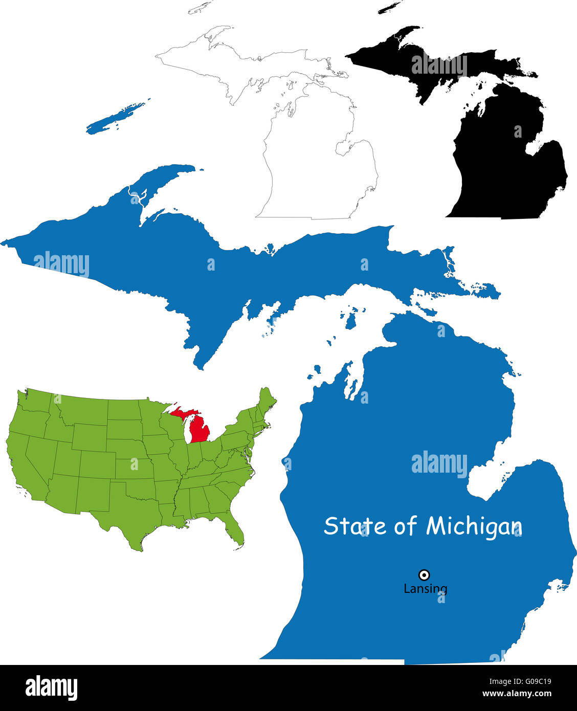 Michigan boundary -Fotos und -Bildmaterial in hoher Auflösung – Alamy
