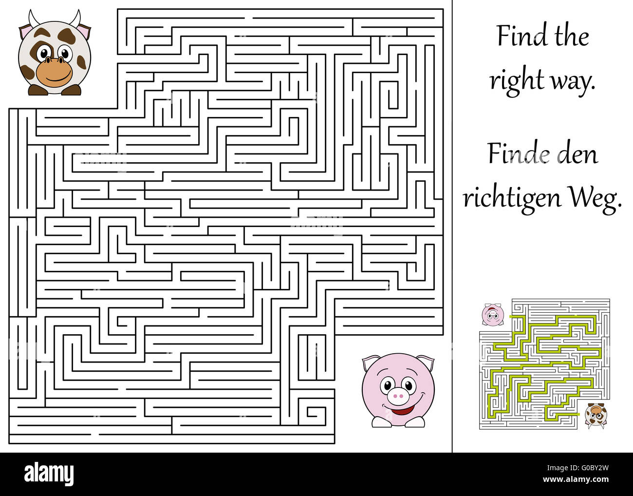 Finde den richtigen Weg Stockfotografie - Alamy