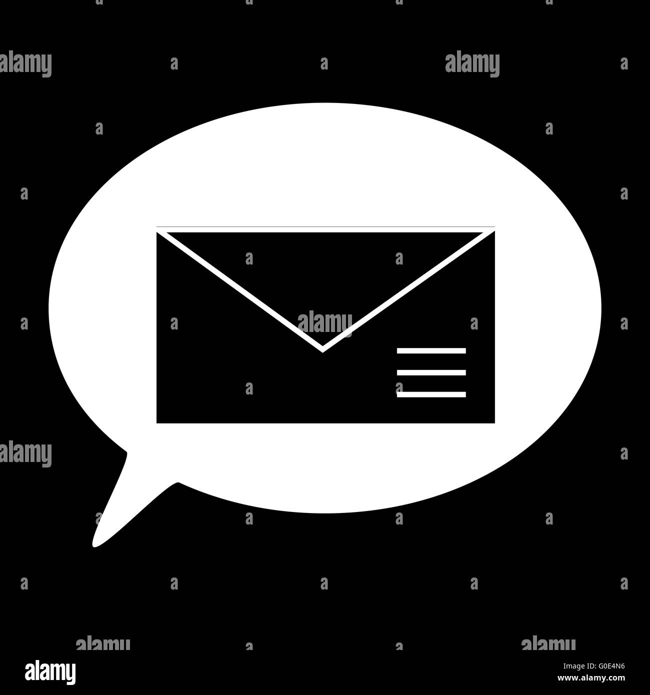 SMS Zeichen Symbol Symbol in Bubble Buchstaben Stockfotografie - Alamy