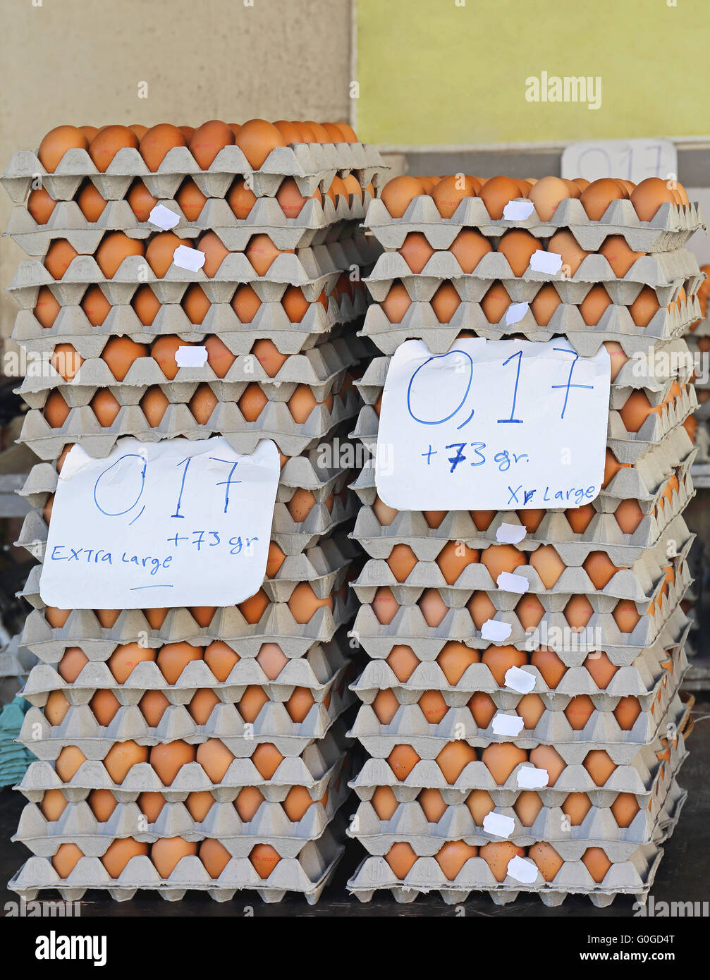 Eggs trays -Fotos und -Bildmaterial in hoher Auflösung – Alamy