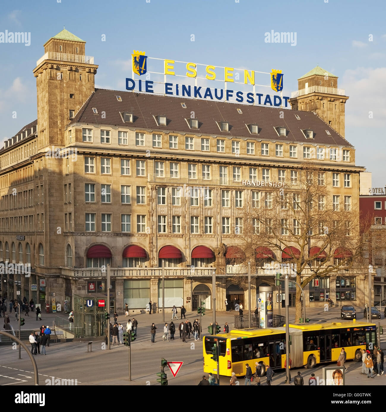 Essen, Stadt, Einkaufen, so dass es seit 1950 in großen Lettern auf dem ...