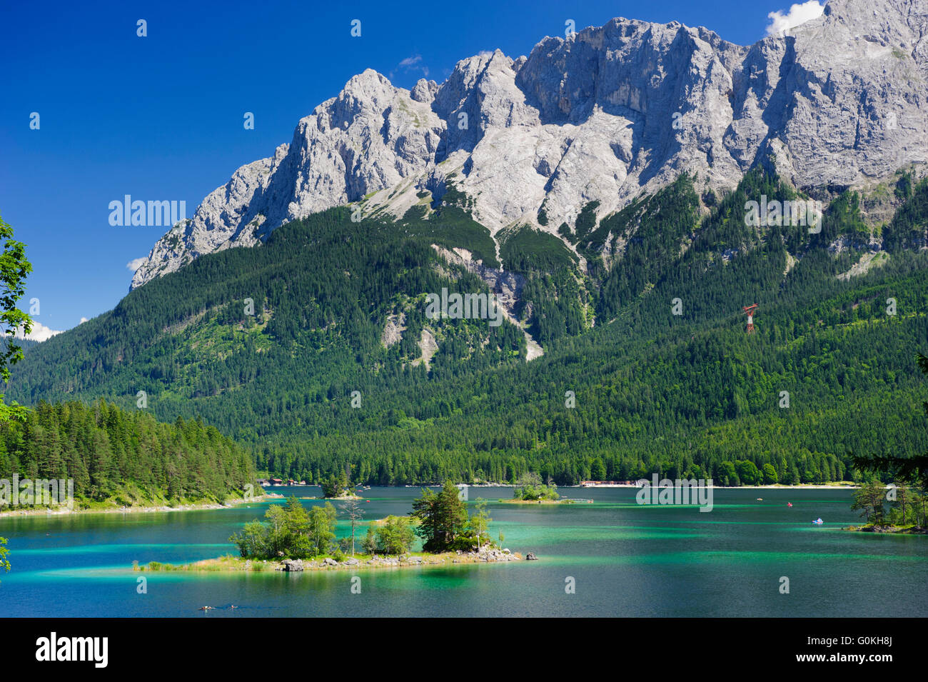 Alpen, Zugspitze und Eibsee See in Bayern Stockfotografie - Alamy