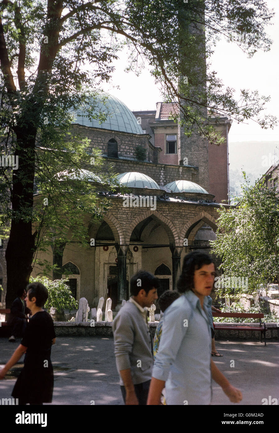 Eine Moschee in Sarajevo, Bosnien und Herzegowina, 1974 (vor dem ...