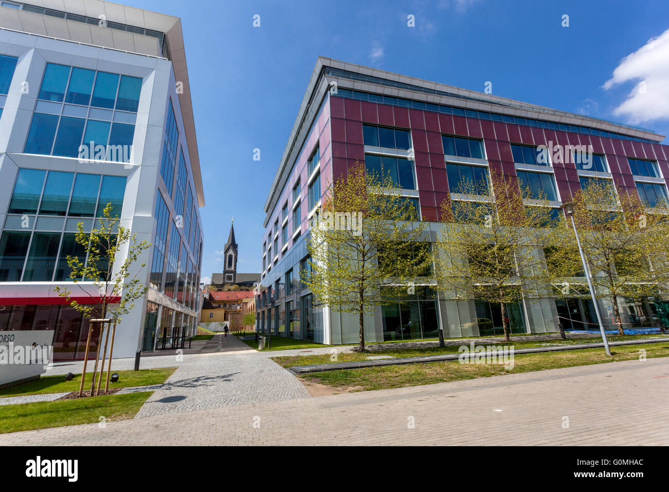 Corso Karlin Neubau Büro im alten Industriegebiet von Karlin. Krizikova ...