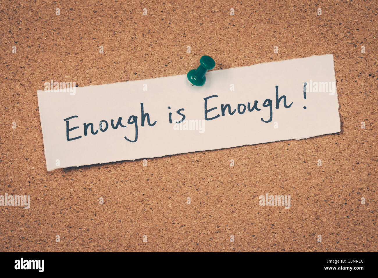 Genug ist genug -Fotos und -Bildmaterial in hoher Auflösung – Alamy