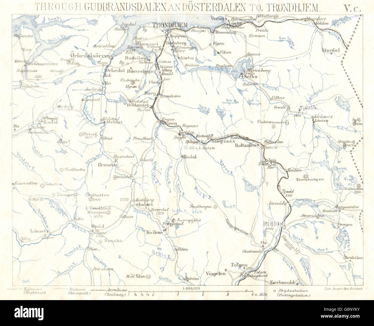 Trondheim Norway Map Stockfotos und -bilder Kaufen - Alamy