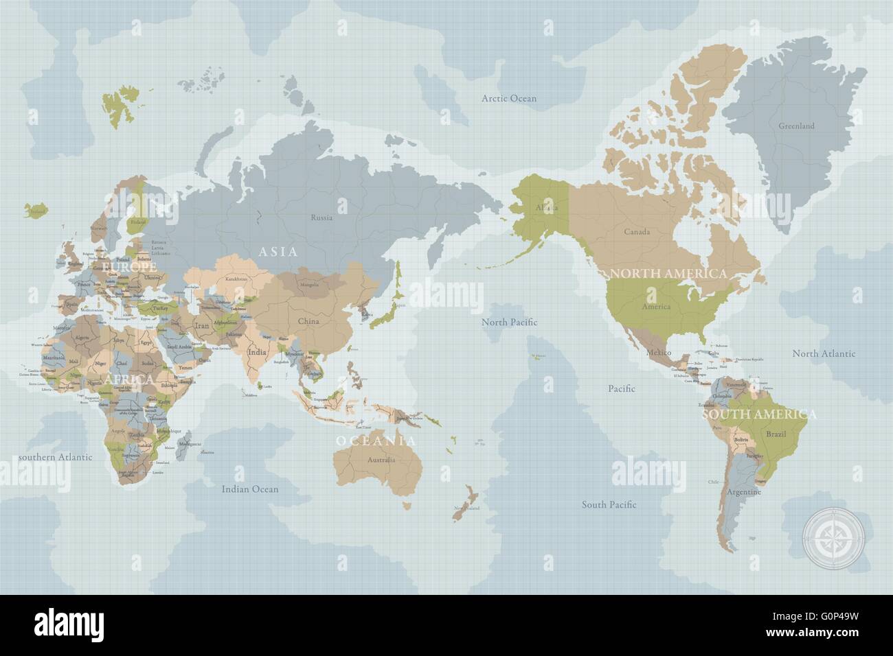 World map Stock-Vektorgrafiken kaufen - Alamy