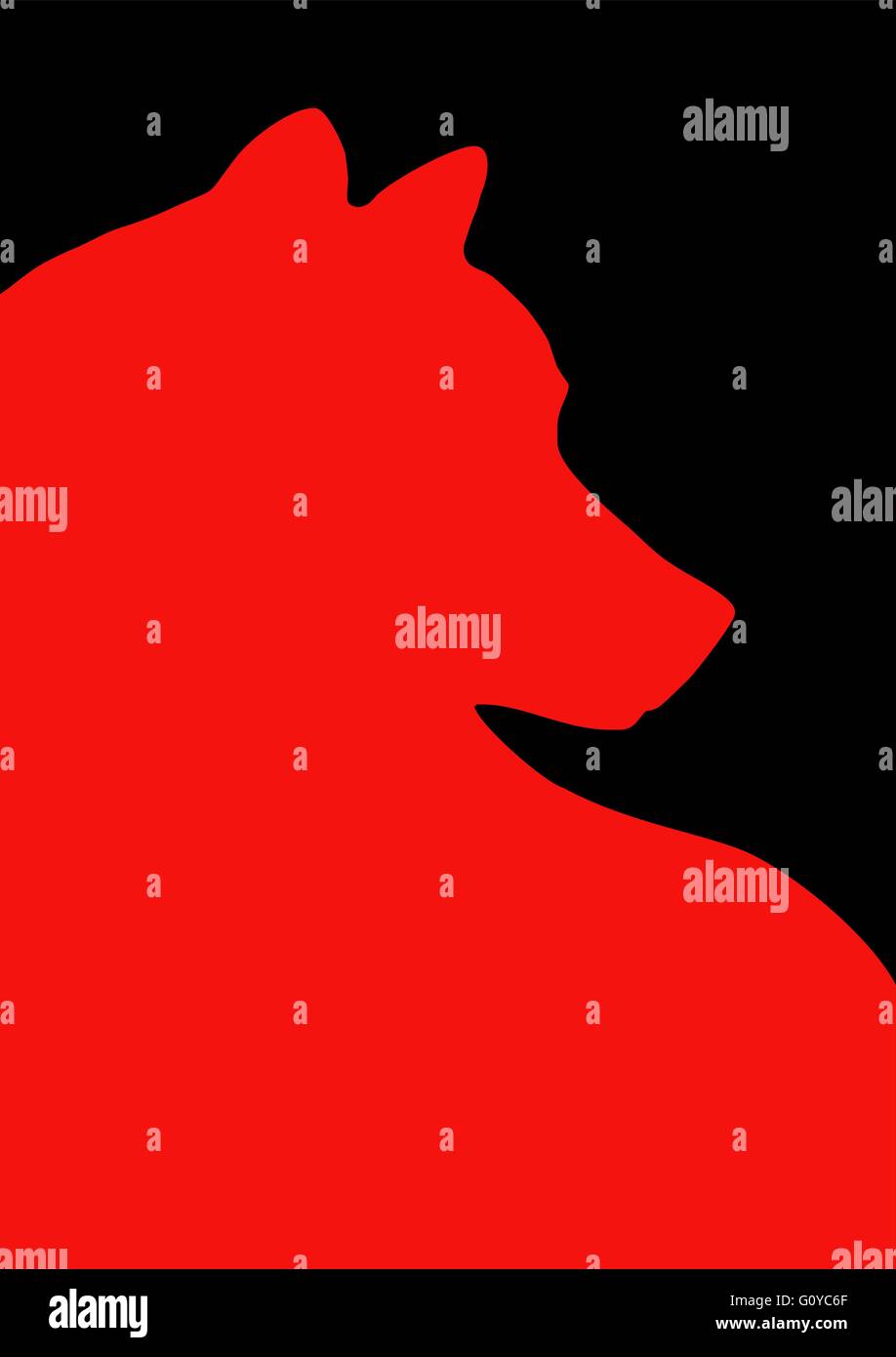 Wolf schattenbild Stock-Vektorgrafiken kaufen - Alamy