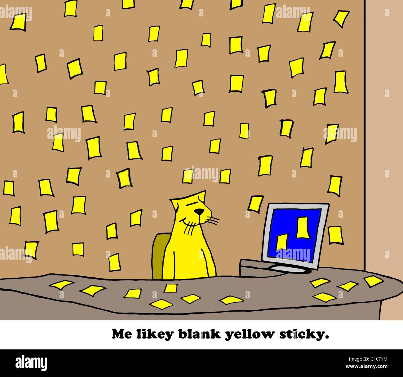 Geschäftliche Cartoon Spaß bei der Arbeit Stockfotografie - Alamy