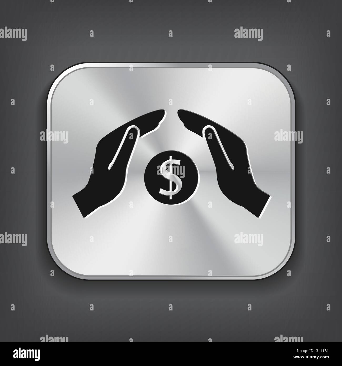 Piktogramm Geld in der hand Stock-Vektorgrafik - Alamy