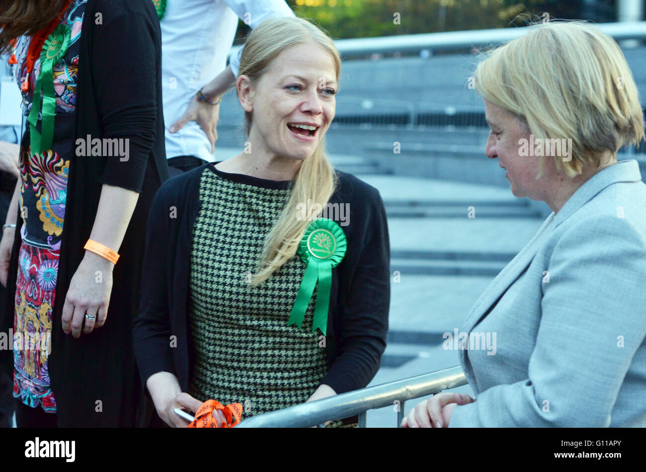 London, UK, 6. Mai 2016, grüne Parteimitglieder einschließlich Führer ...