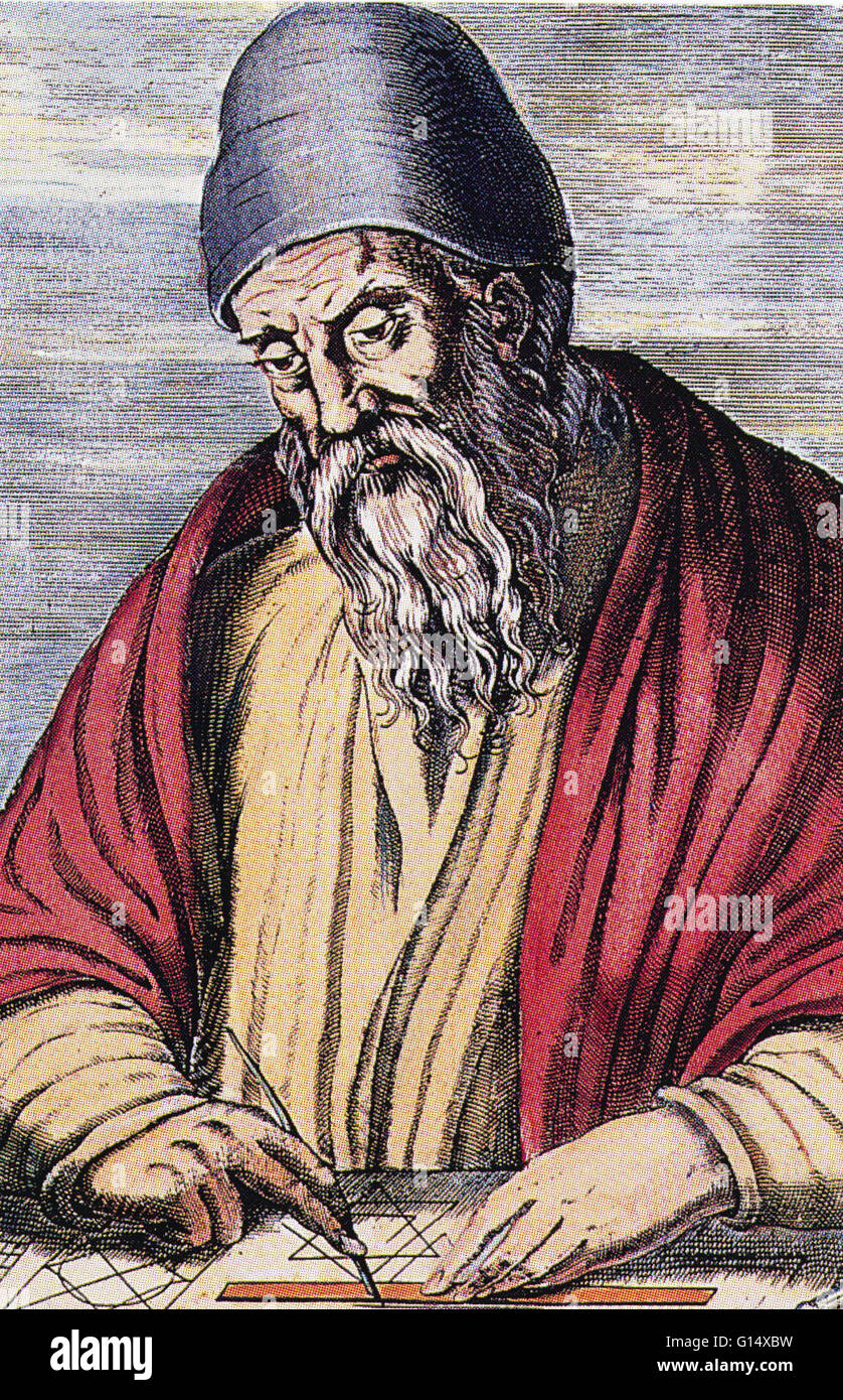 Euklid-Porträt von André Thevet 1584. Euklid (Bedeutung, guter Glanz ...