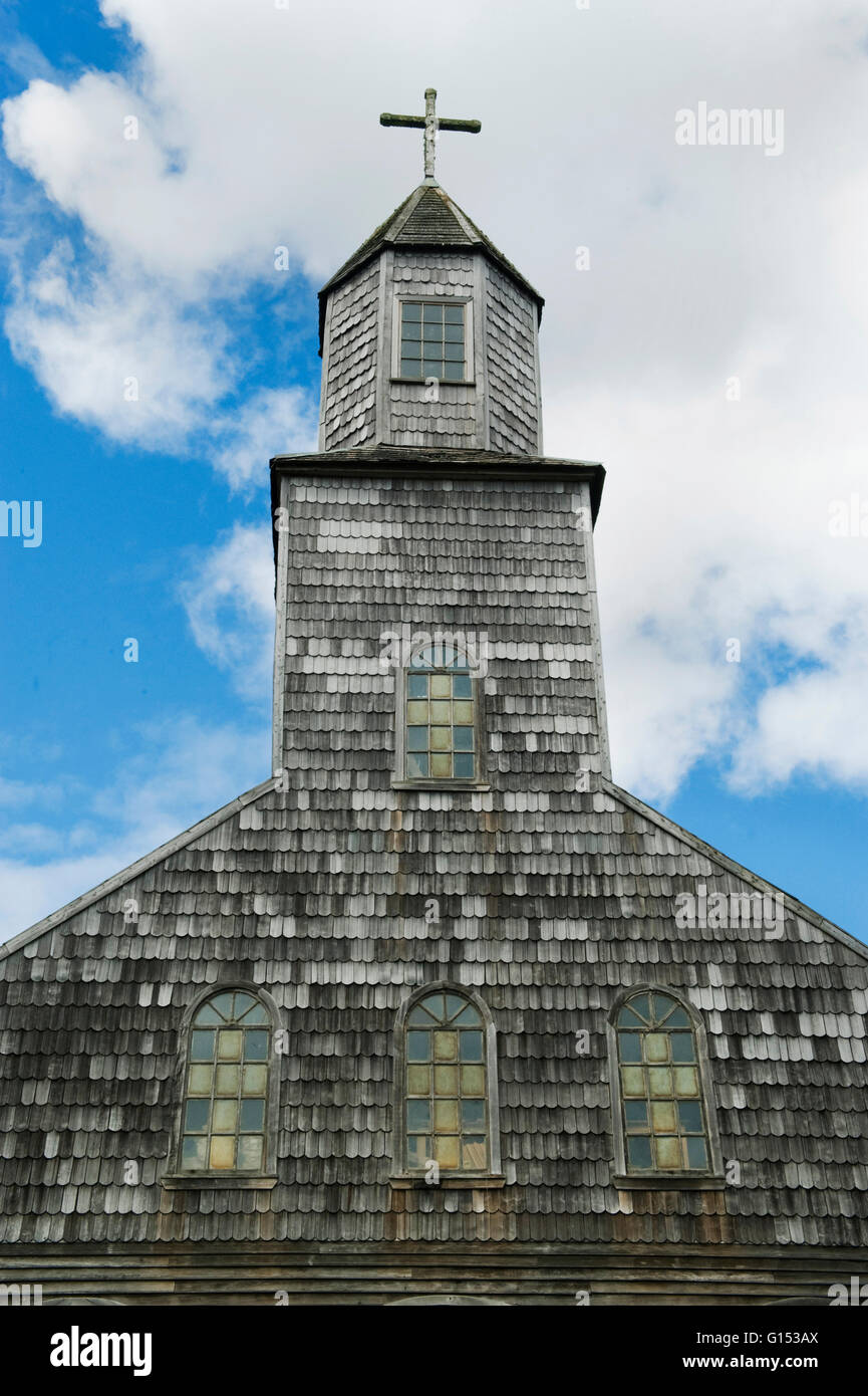 Chile, Chiloé Insel Isla Quinchao, Achao Kirche, älteste auf Chiloé ...