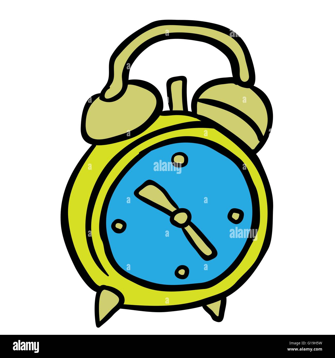 Alarm clock cartoon illustration Stock-Vektorgrafiken kaufen - Alamy
