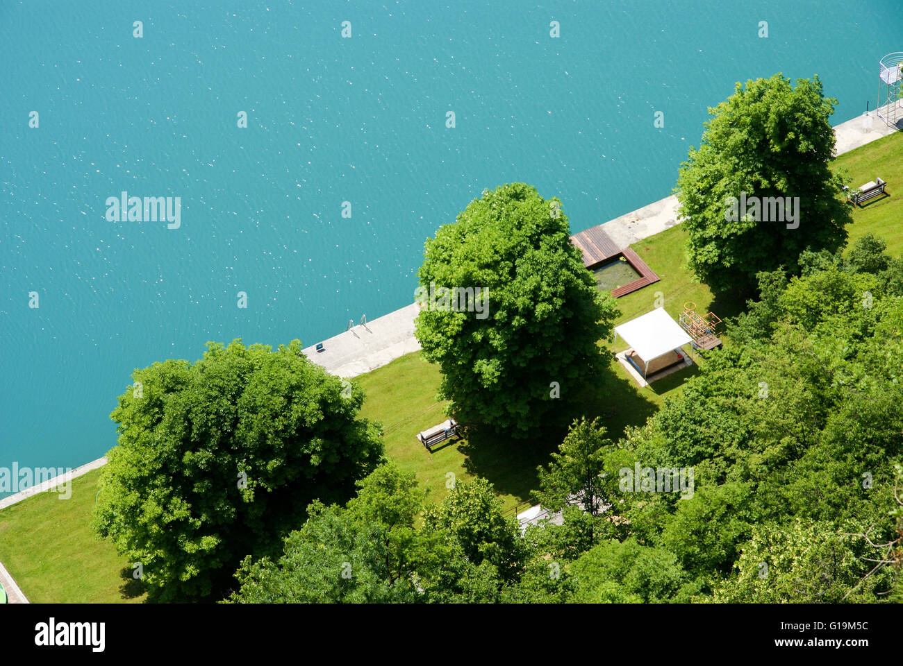 Burg von Bled ist eine mittelalterliche Burg, erbaut auf einem Abgrund ...