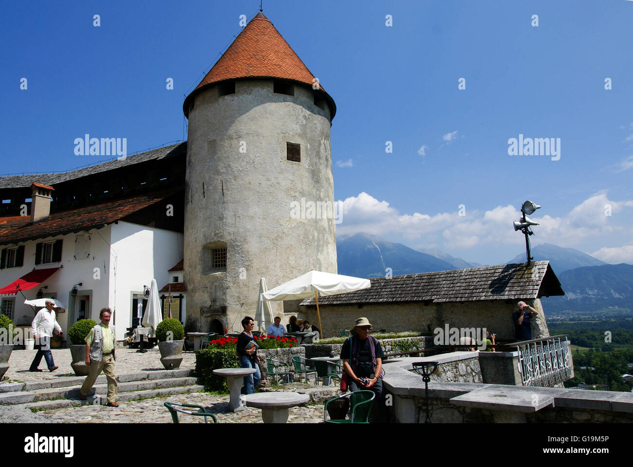 Burg von Bled ist eine mittelalterliche Burg, erbaut auf einem Abgrund ...