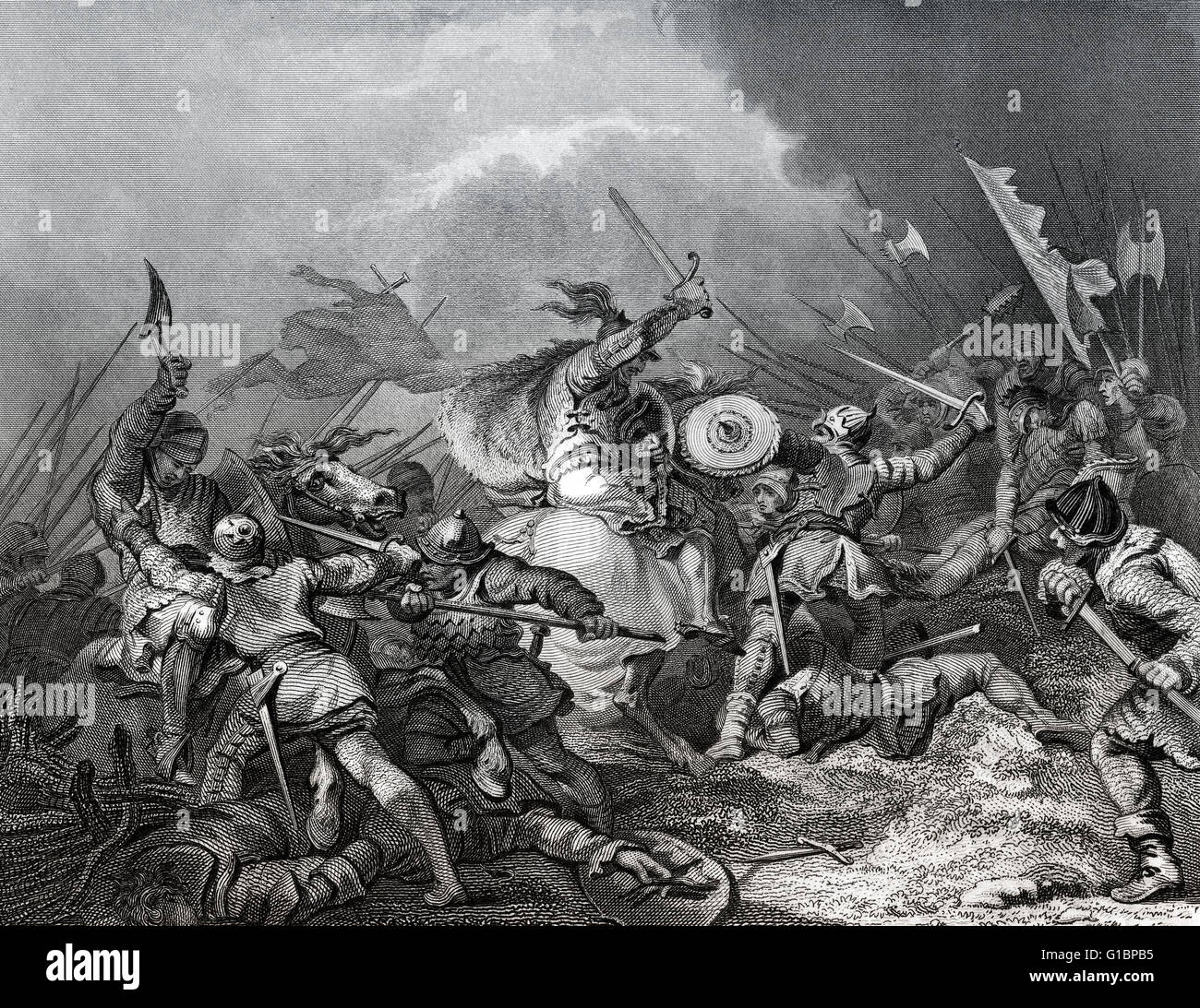 The battle of hastings black and white Stockfotos und -bilder Kaufen ...