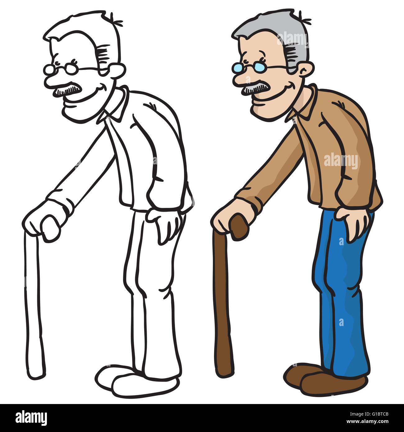 Grandpa cartoon illustration -Fotos und -Bildmaterial in hoher ...