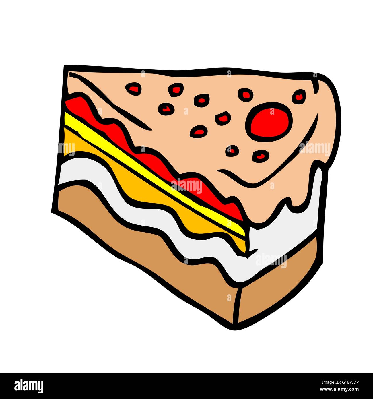 Piece cake cartoon illustration Stock-Vektorgrafiken kaufen - Alamy