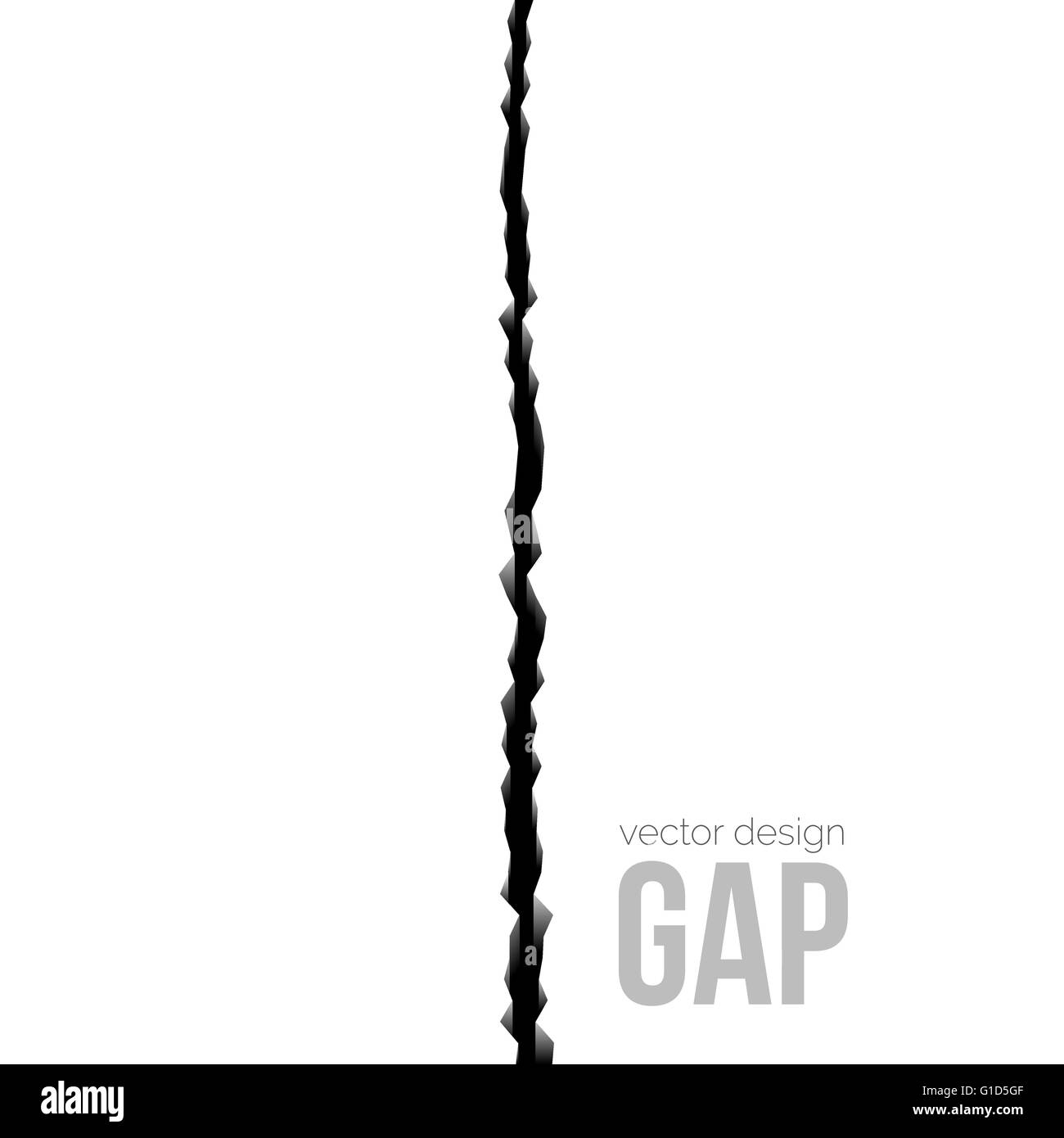 Einfacher Spalt in der Mitte des weißen Raum. Vektor-Design-Elemente ...