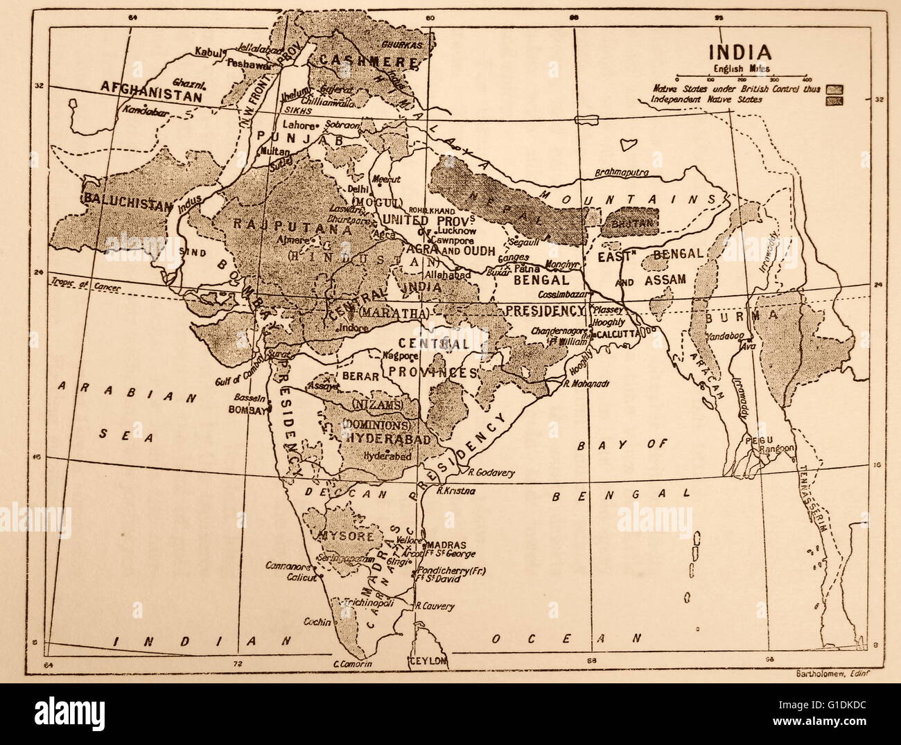 India Map Stockfotos und -bilder Kaufen - Alamy