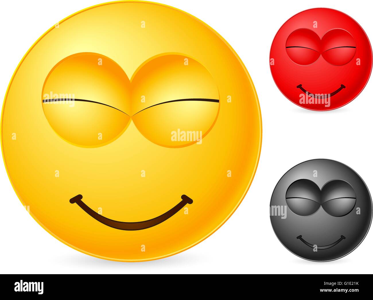 Grinsen emoticon Stock-Vektorgrafiken kaufen - Alamy
