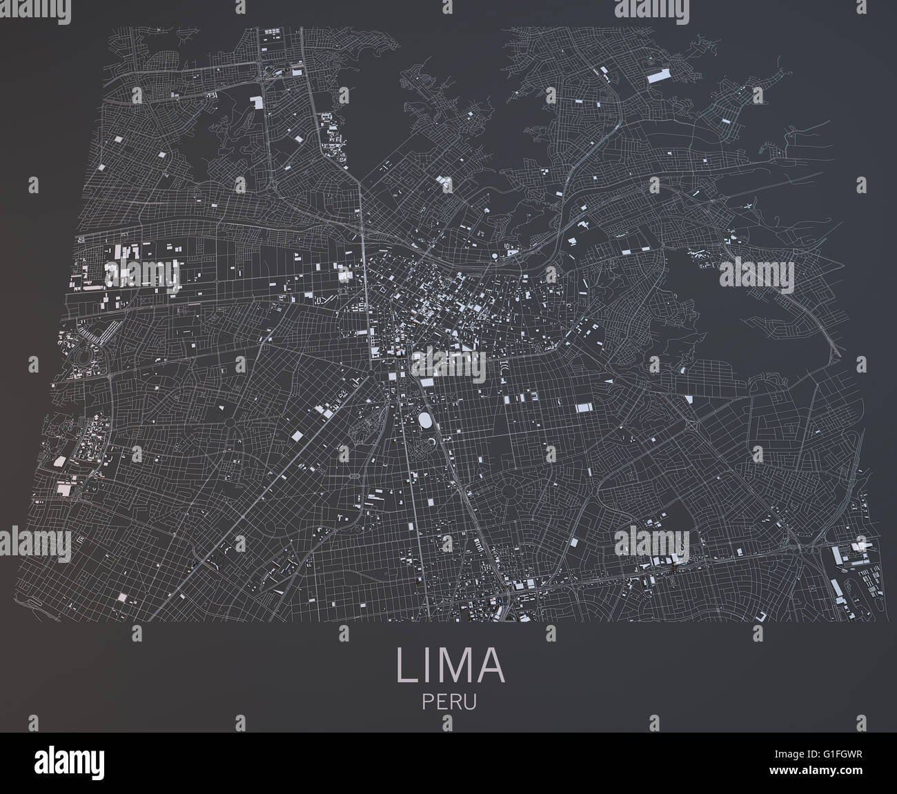 Map of lima peru -Fotos und -Bildmaterial in hoher Auflösung – Alamy