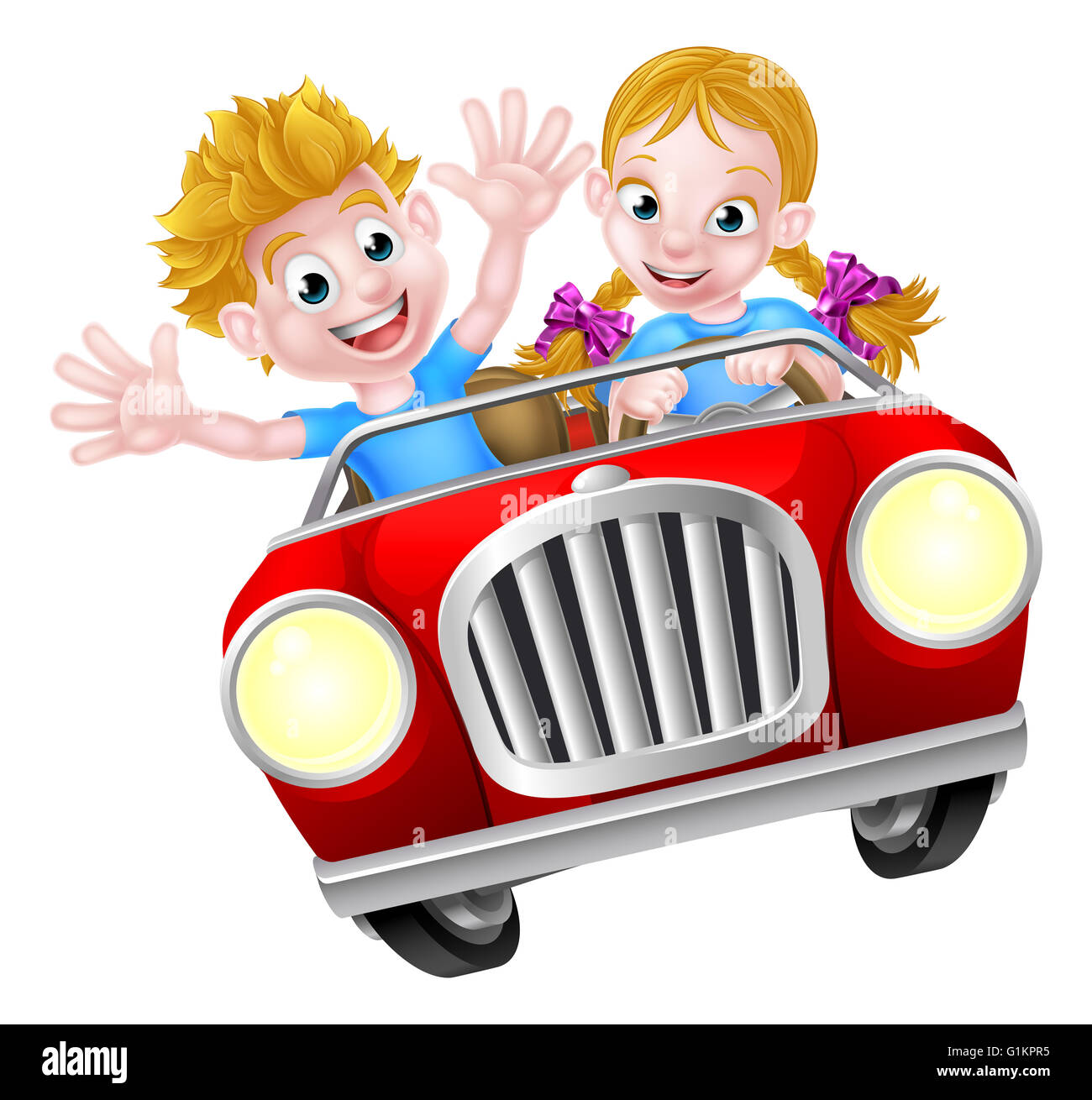 Mädchen autofahrend Ausgeschnittene Stockfotos und -bilder - Alamy