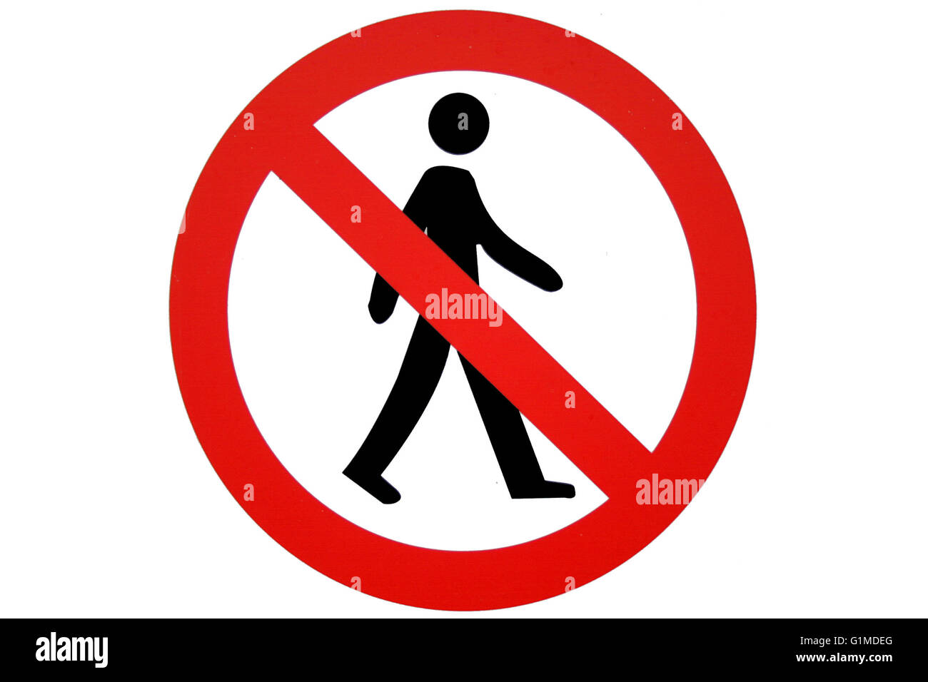 No Walking Sign Stockfotos und -bilder Kaufen - Alamy