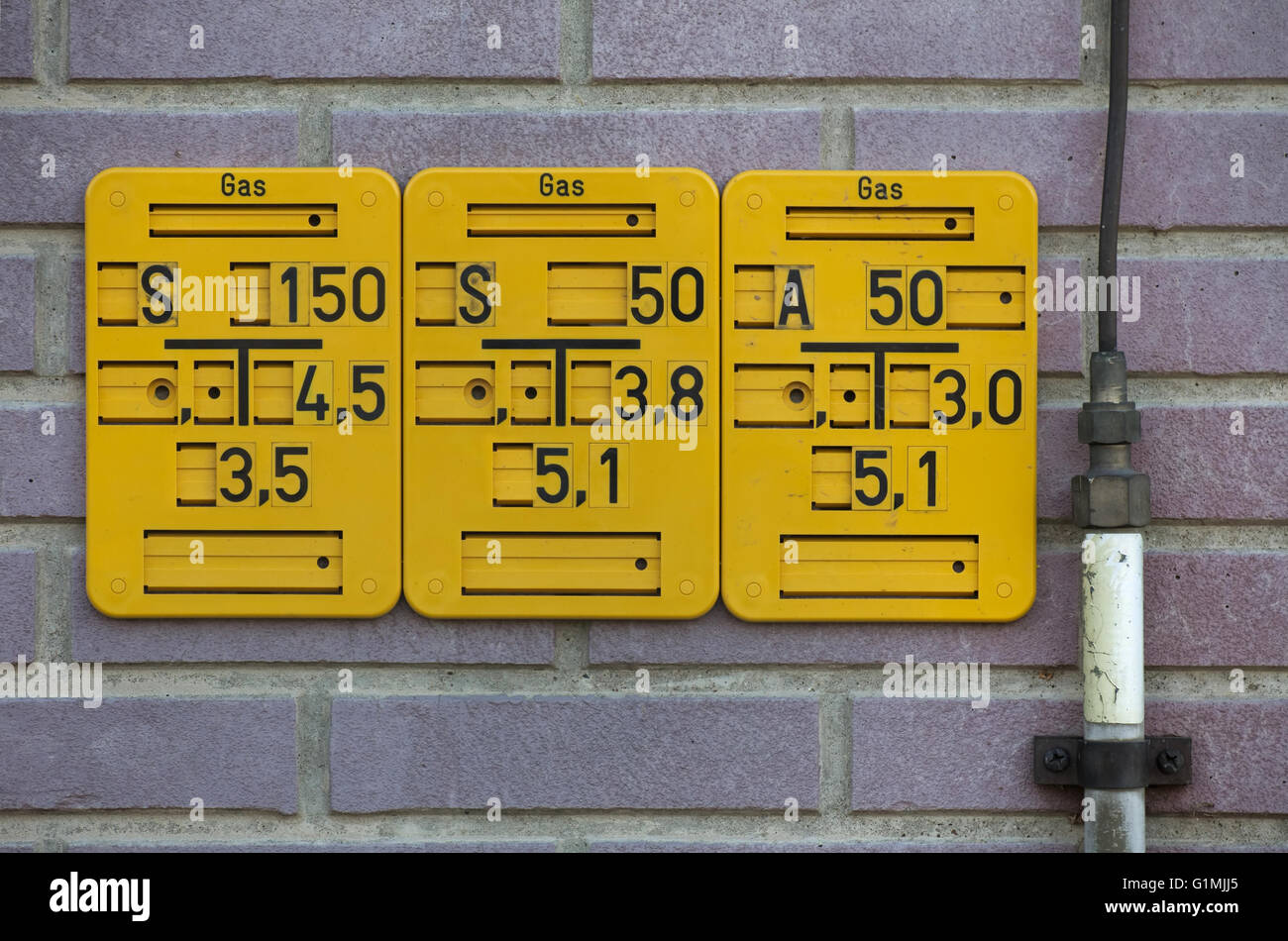Gate Ventil Zeichen für Natural Gas-Leitungen in Deutschland. Die ...