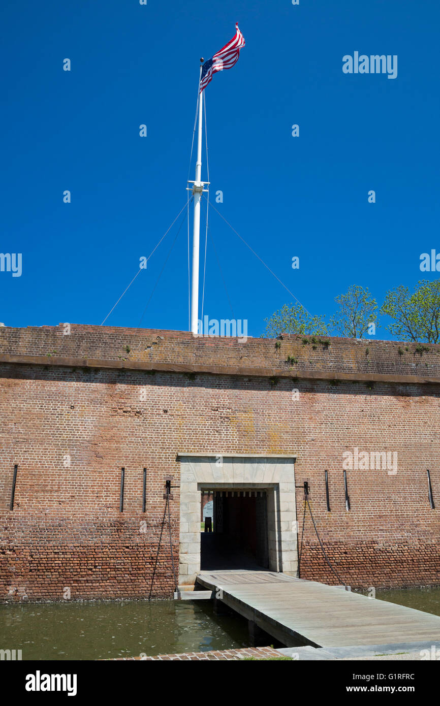 Savannah, Georgia - Fort Pulaski National Monument. Besucher ...