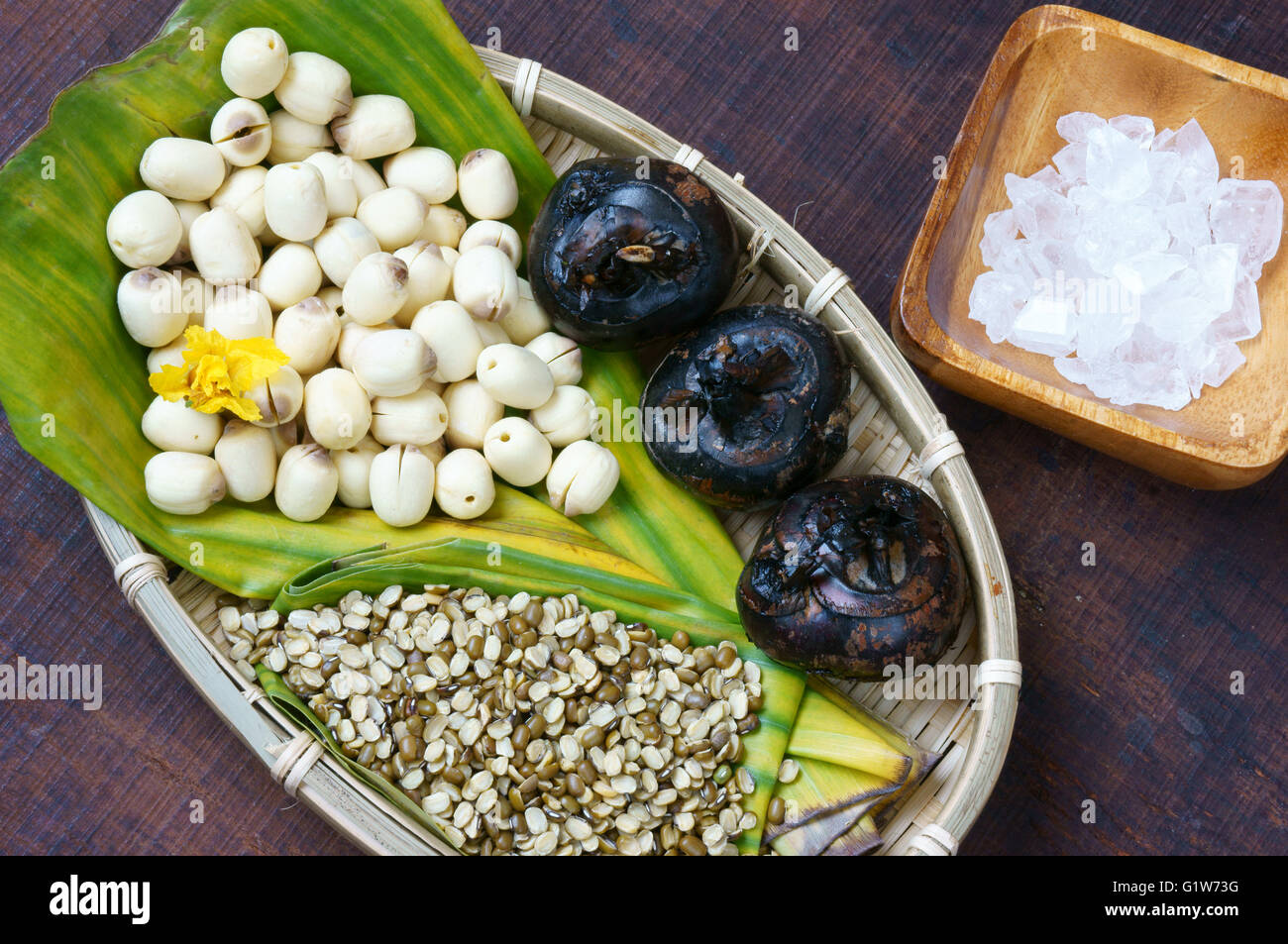Vietnamesisches Essen, süße Lotus Samen Haferschleim, Zutaten: Lotus ...