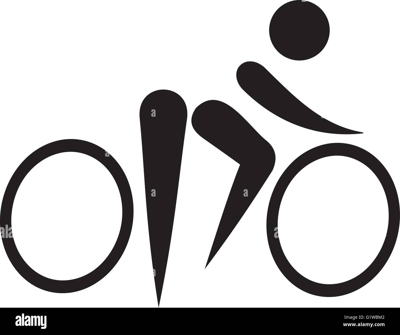 Fahrrad Fahrrad Piktogramm Stock-Vektorgrafik - Alamy