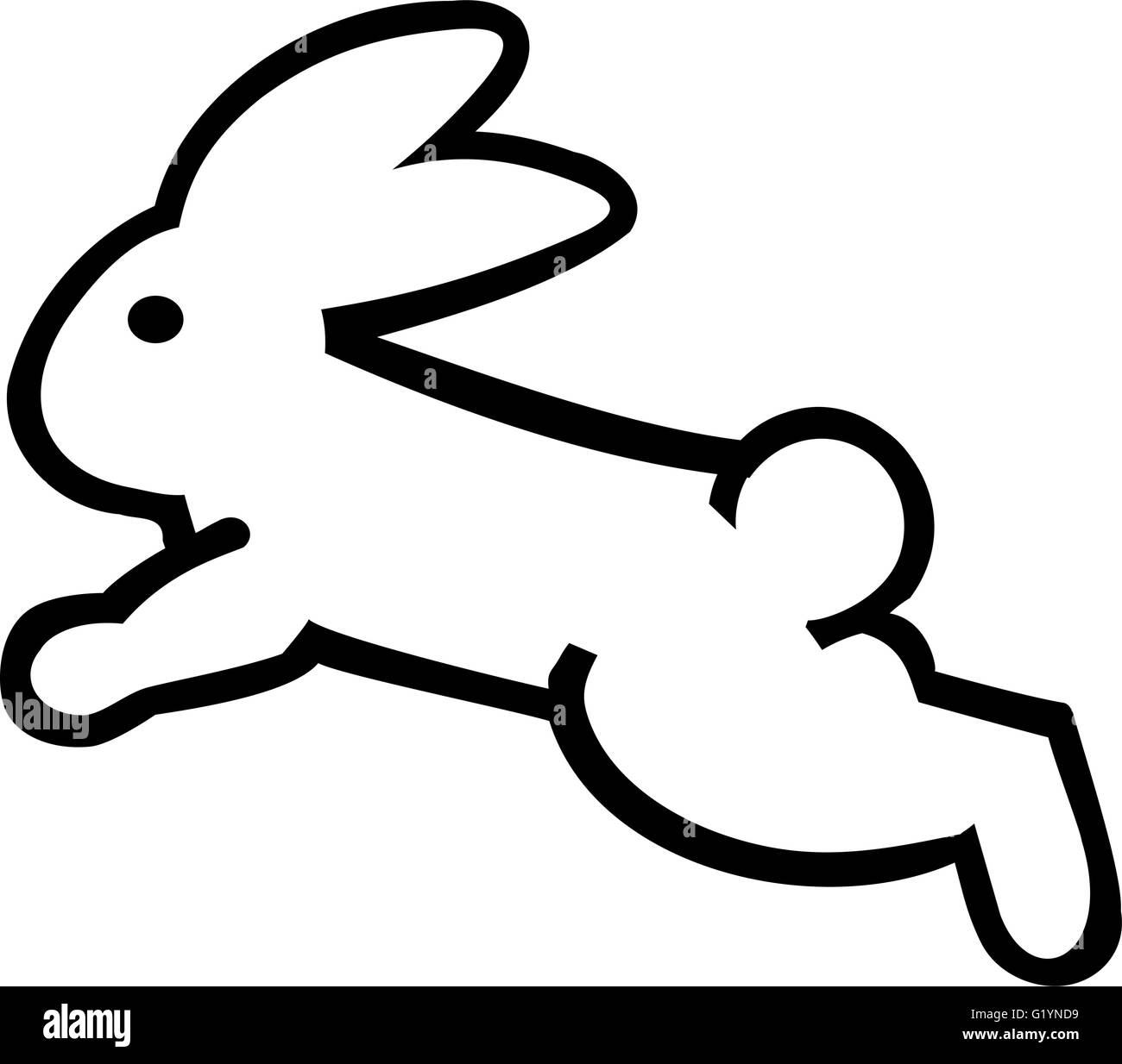 Hüpfender Hase Silhouette Silhouette Von Ein Hüpfen Hase, Kaninchen,
