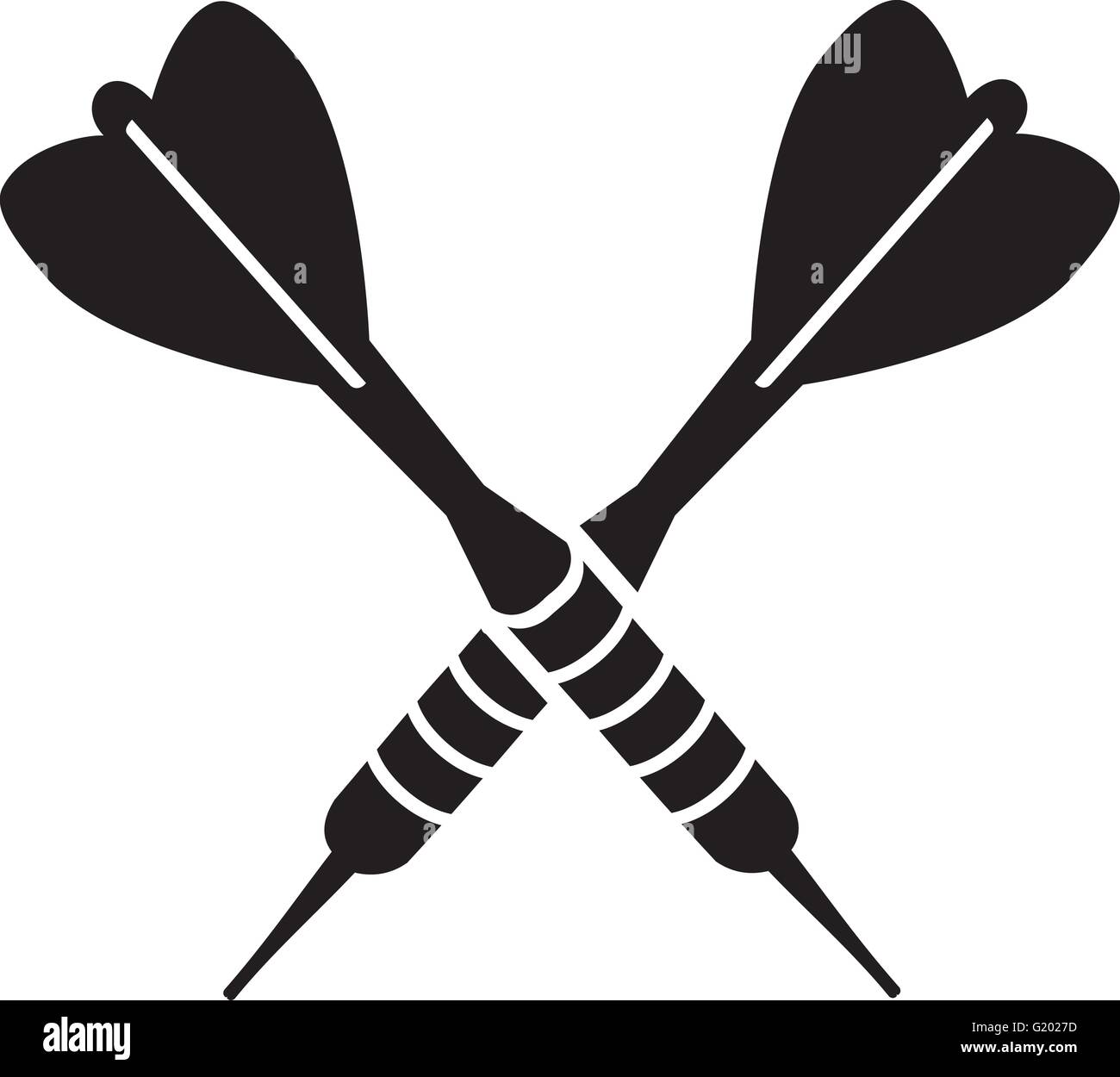 Dart Dart Pfeile gekreuzt Stock-Vektorgrafik - Alamy