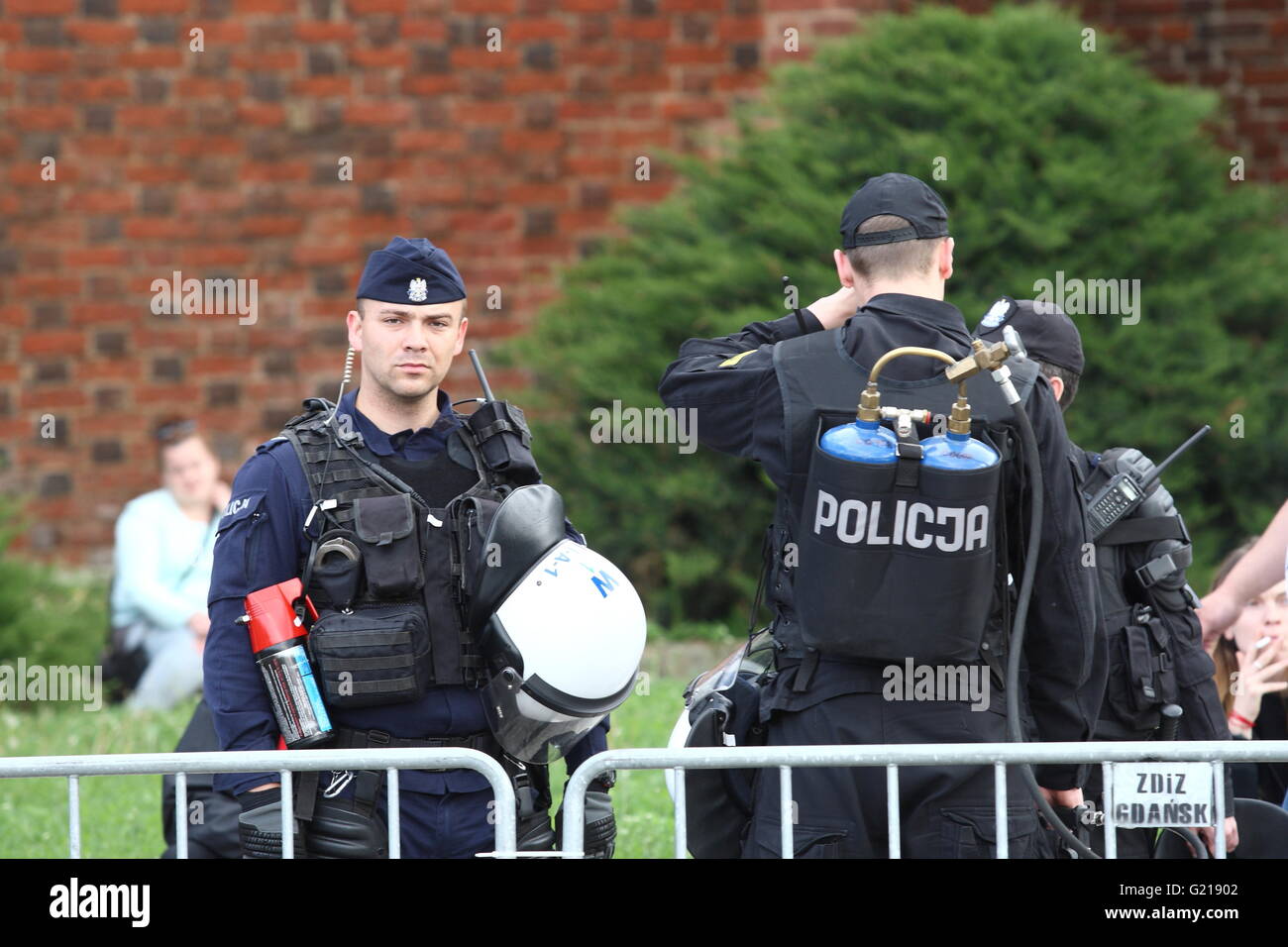 Danzig, Polen. 21. Mai 2016. Polnische Polizei testet neue Muster der ...