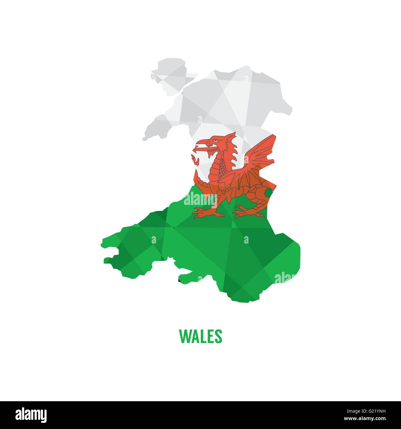 Wales map Stock-Vektorgrafiken kaufen - Alamy
