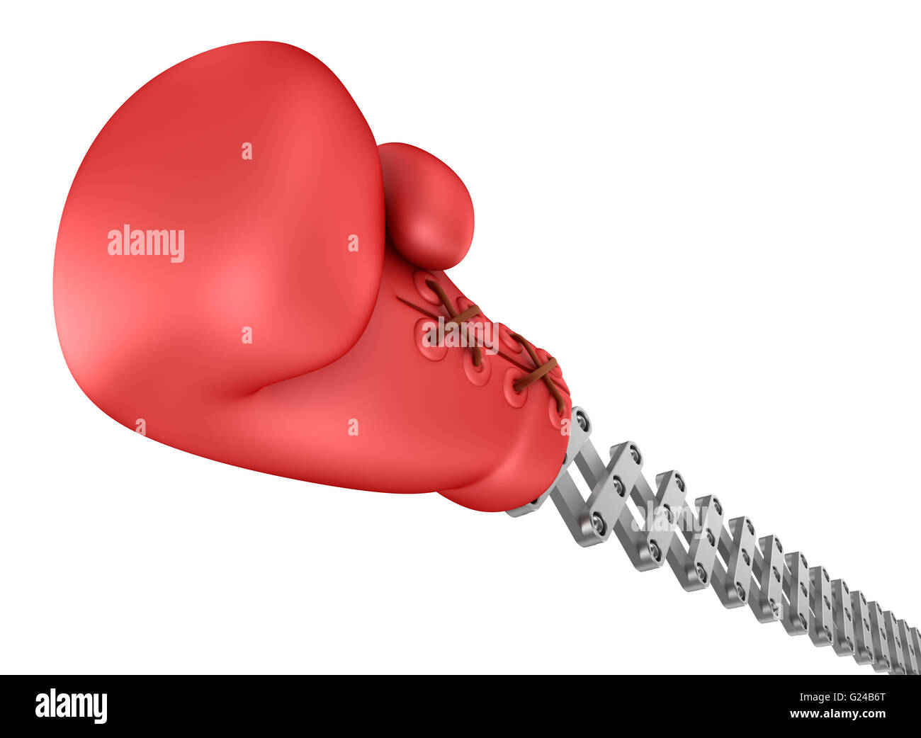 Roter boxhandschuh auf frühling isoliert auf weißem hintergrund -Fotos ...