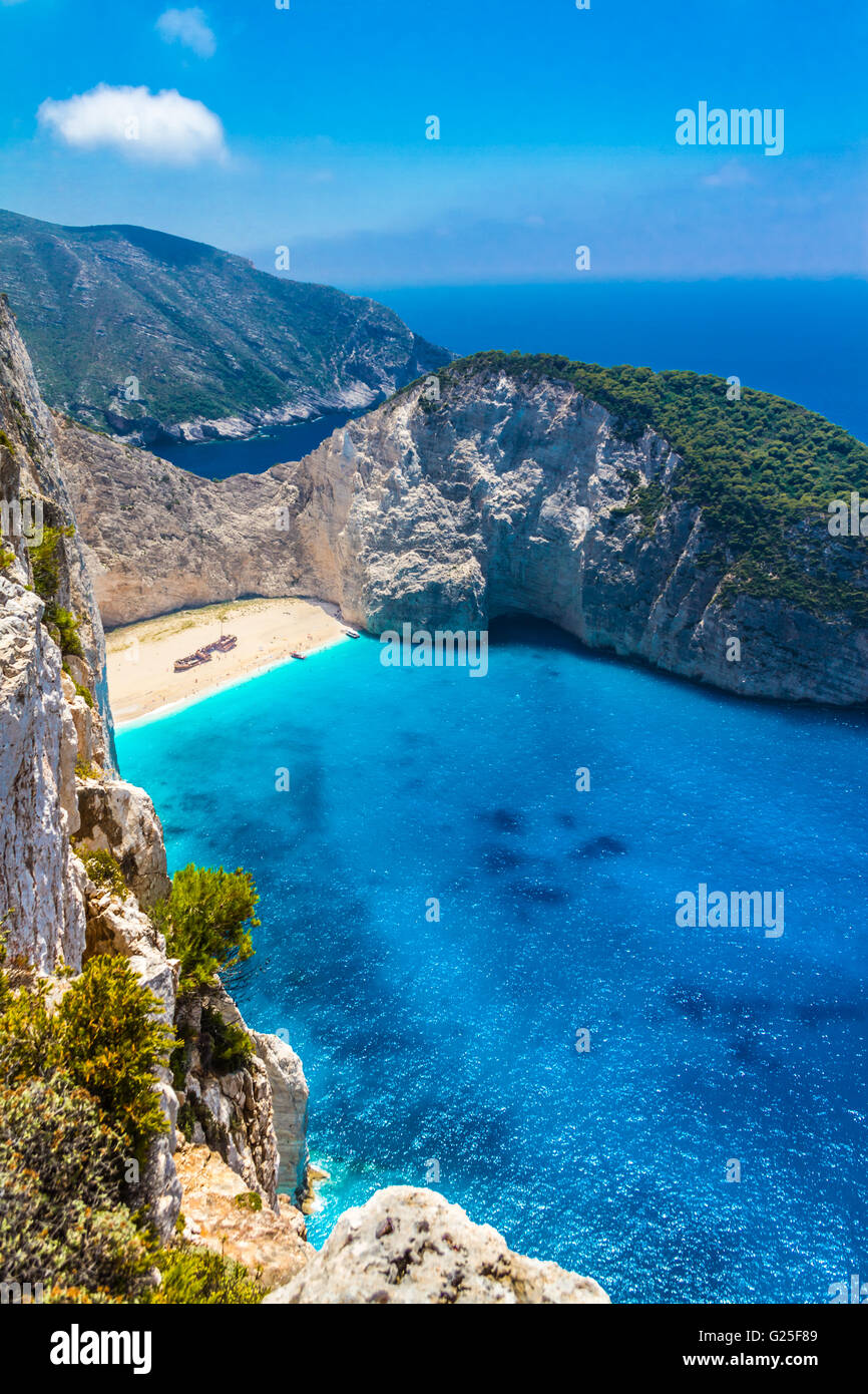 Navagio Strand in Griechenland Insel Zakynthos Stockfotografie - Alamy