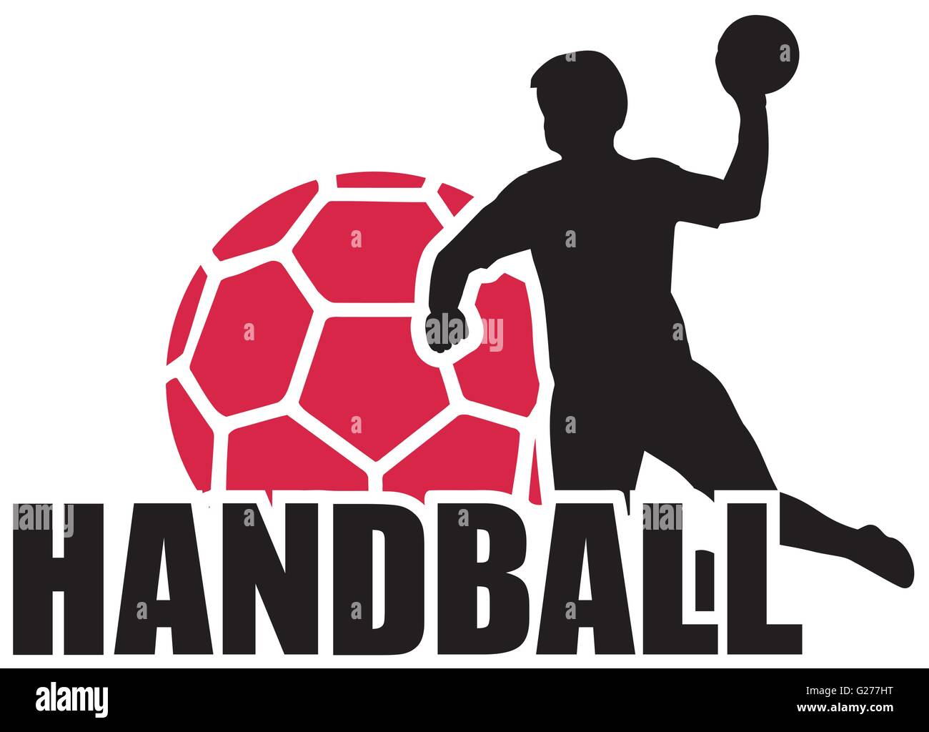 Handball Set Silhouette Ball Stock-Vektorgrafik - Alamy