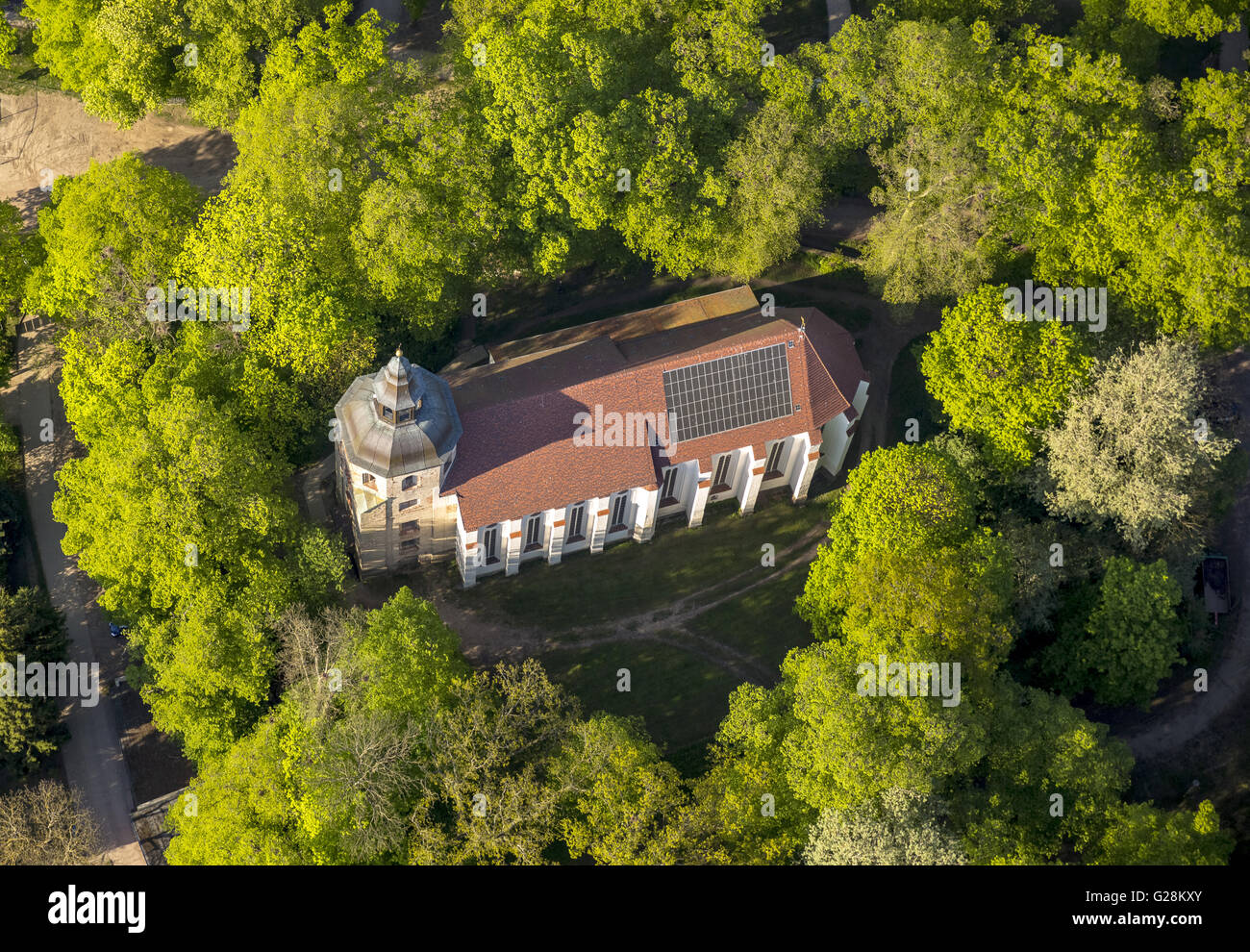Castle church johanniterkirche on the castle island mirow -Fotos und ...