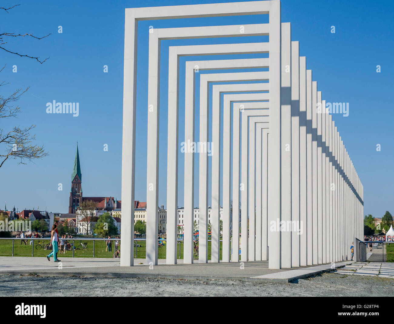 Kunst, Installation, Park am Schloss Schwerin, Deutschland ...